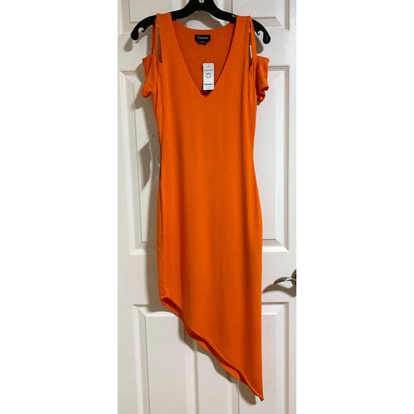 bebe | Dresses | Asymmetrical Cold Shoulder Dress By Bebe Made In Usa ...